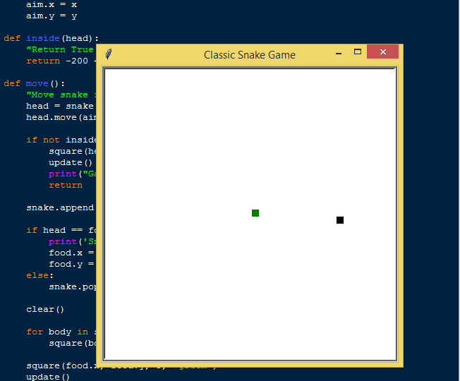 Classic Snake Game using Turtle in Python Free Source Code | SourceCodester